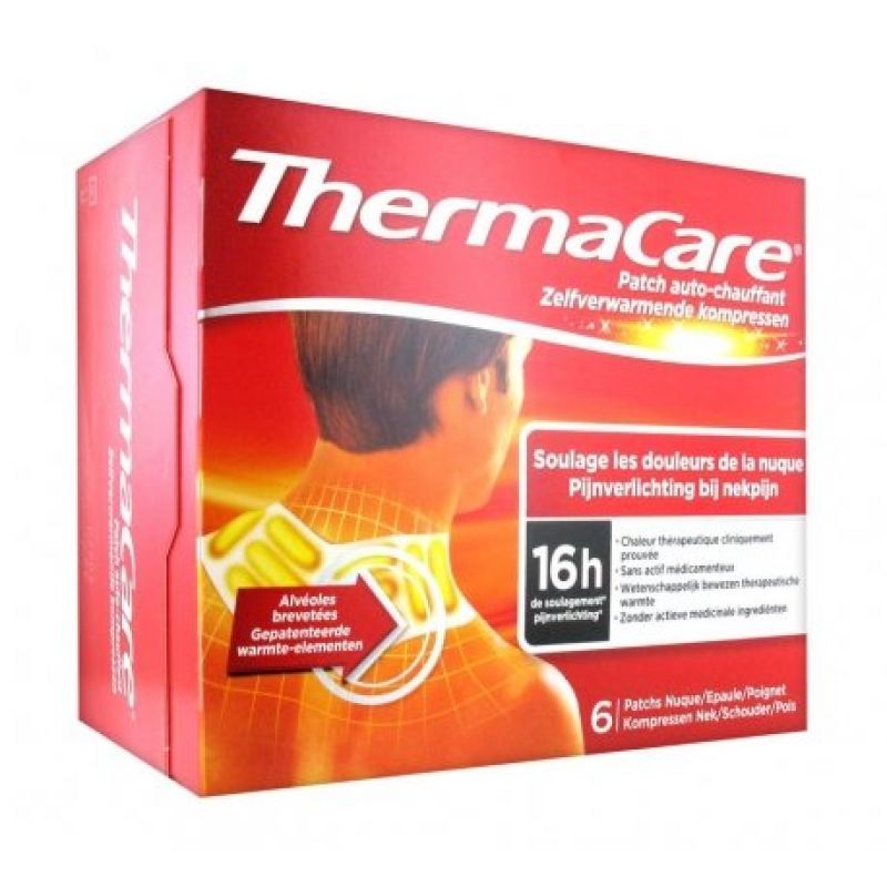 THERMACARE Patch chauffant adhésif, antidouleur pour la nuque, l'épaul